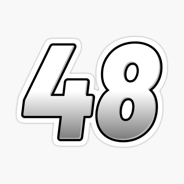 "Racing Number 48" Sticker for Sale by dennystee | Redbubble