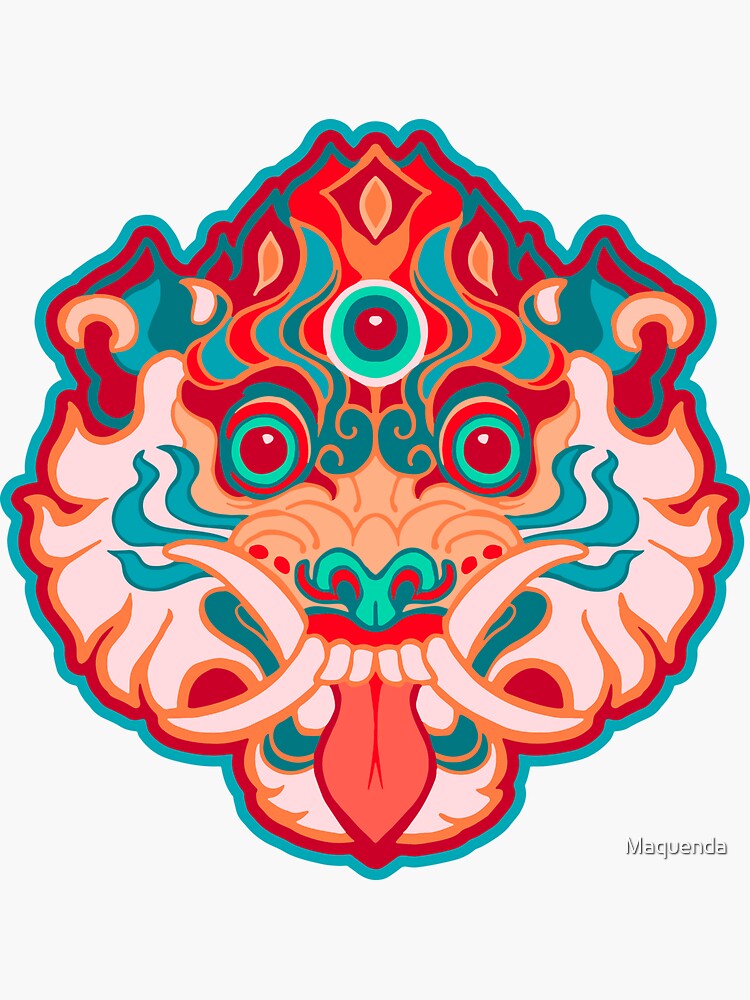 "Tiger Barong" Sticker for Sale by Maquenda | Redbubble