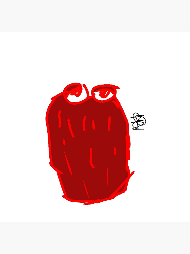 "Dhmis Red Guy drawing fanart" Sticker for Sale by DogCreates | Redbubble