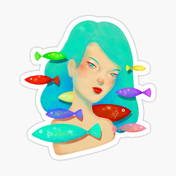 "Aqua" Sticker by Tanuwidjaya | Redbubble