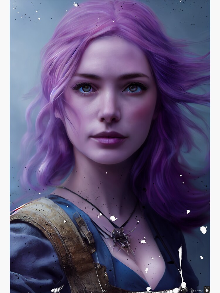 "Witcher, T-shirt, artwork by Midi Journey" Sticker for Sale by ...