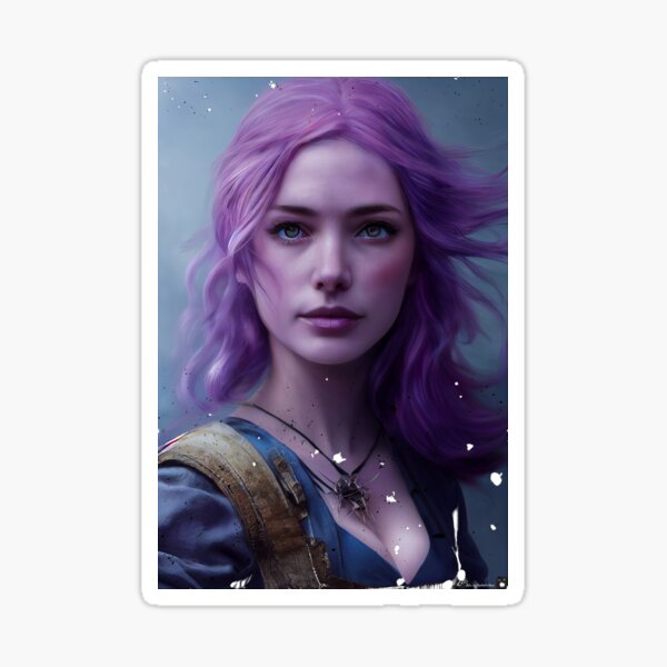 "Witcher, T-shirt, artwork by Midi Journey" Sticker for Sale by ...