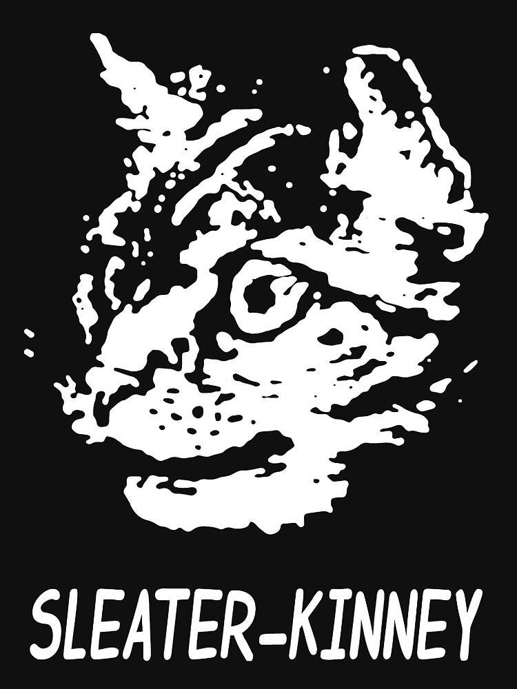 "Art Cat Retro Sleater Kinney Music Band Sticker Essential T-Shirt ...