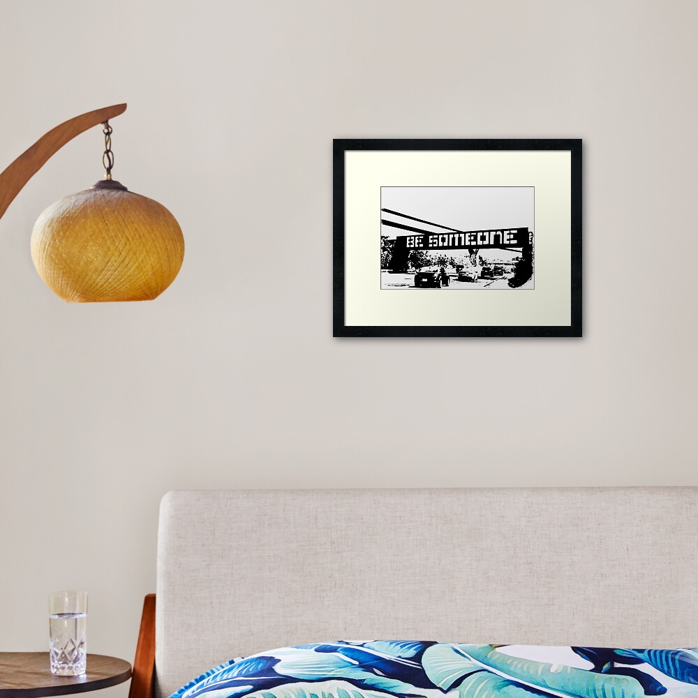 "Be Someone - Houston" Framed Art Print for Sale by CrimsonSentinel ...