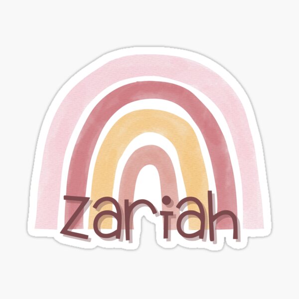 "Girl's Name - Zariah" Sticker for Sale by NamesLand | Redbubble