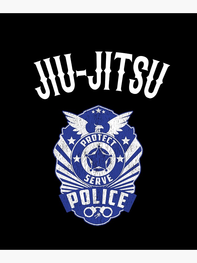 "Police Officer's Jiu-Jitsu Design First Responders - USA Flag Jiu ...