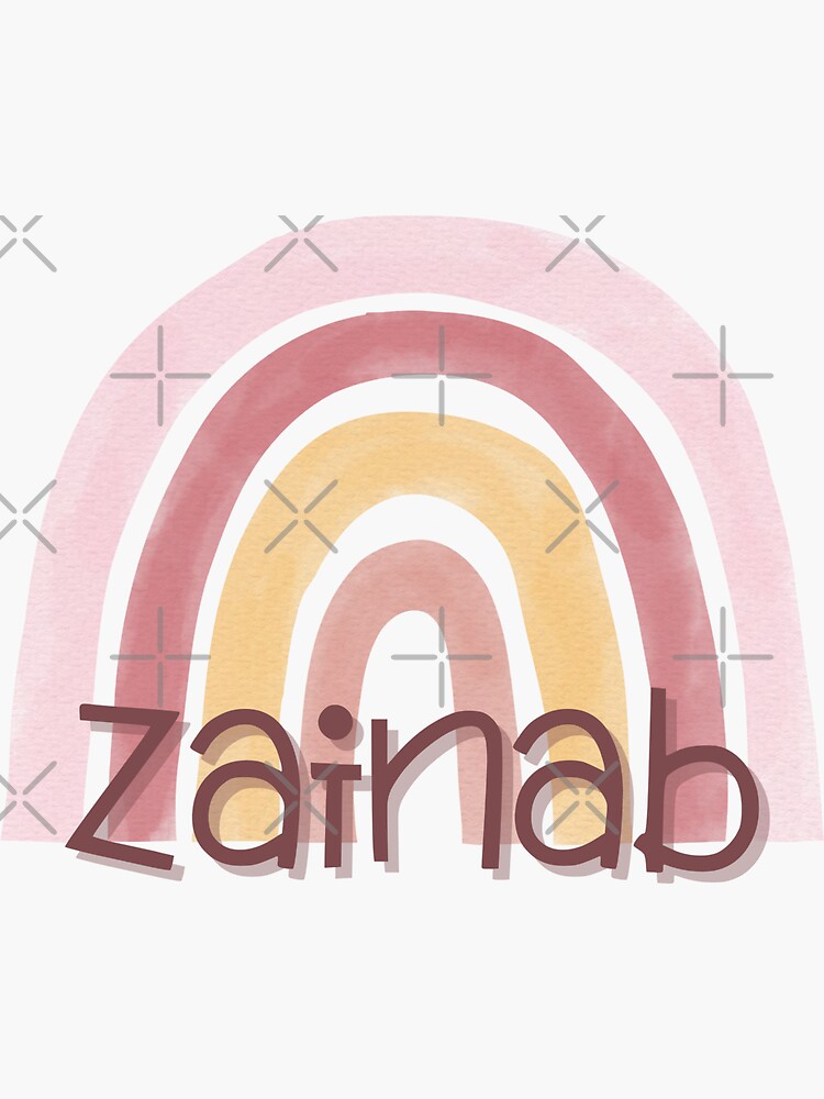 "Girl's Name - Zainab" Sticker for Sale by NamesLand | Redbubble