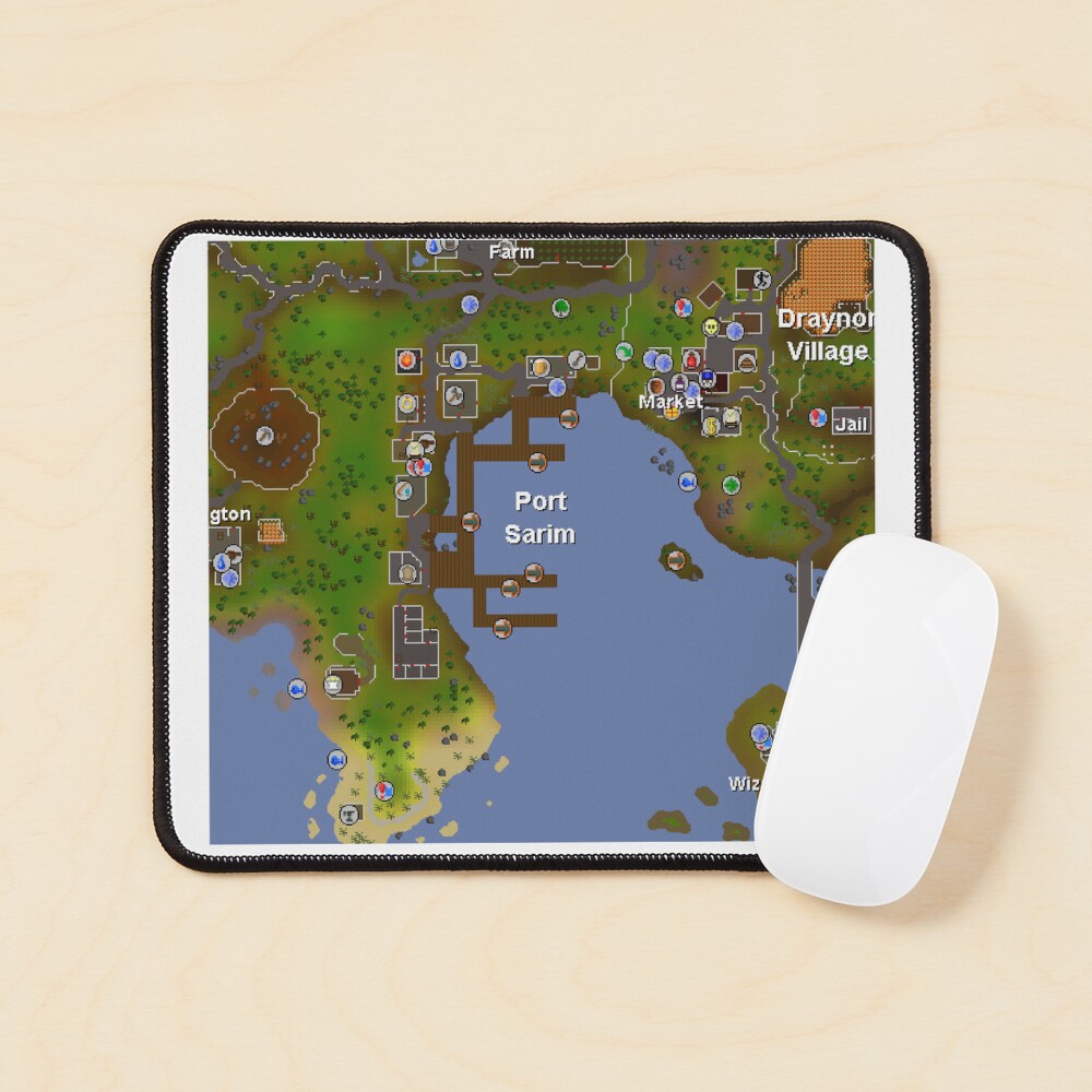 "Port Sarim Map - Runescape" Sticker for Sale by EnjoyMyDesigns | Redbubble