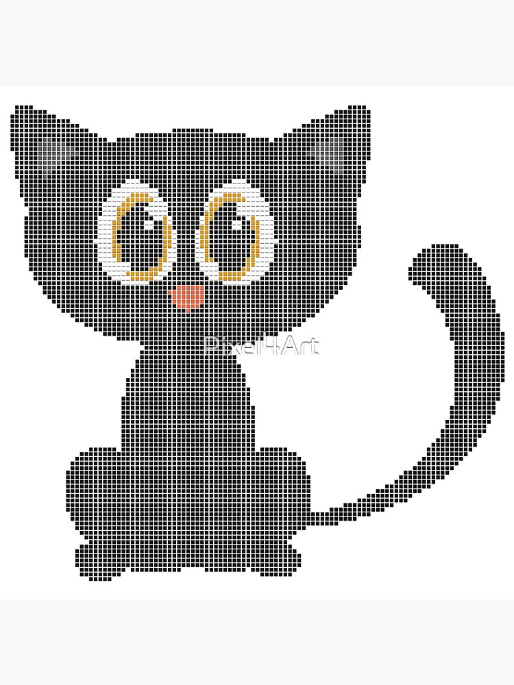 "Black Cat Pixel Art" Poster for Sale by Pixel4Art | Redbubble