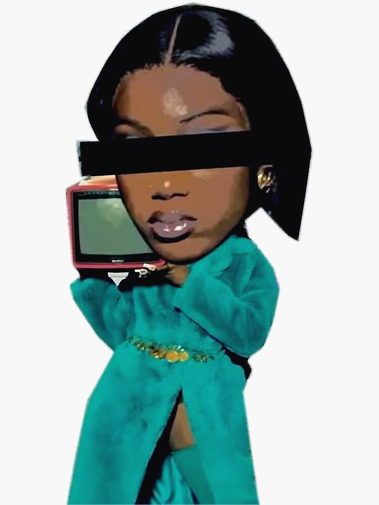 "girl rapper hip hop " Sticker for Sale by WearAgainSho | Redbubble