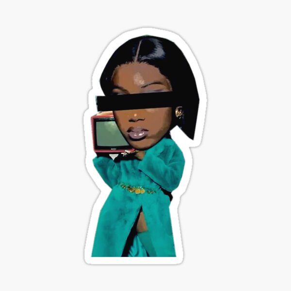 "girl rapper hip hop " Sticker for Sale by WearAgainSho | Redbubble