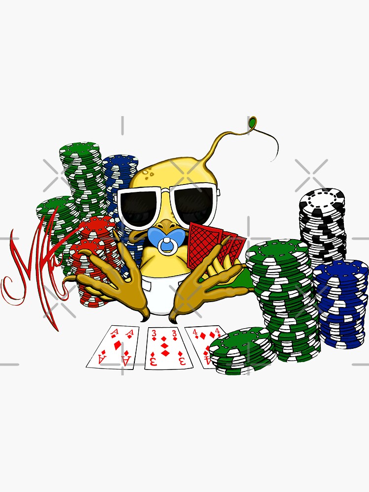 "Grumpy Chicken-Poker Player" Sticker for Sale by GrumpyChickenMA ...