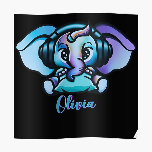 "Comfy Rainbow Elephant" Poster for Sale by mj200 | Redbubble