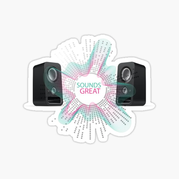 "speaker wave" Sticker for Sale by Laposte | Redbubble