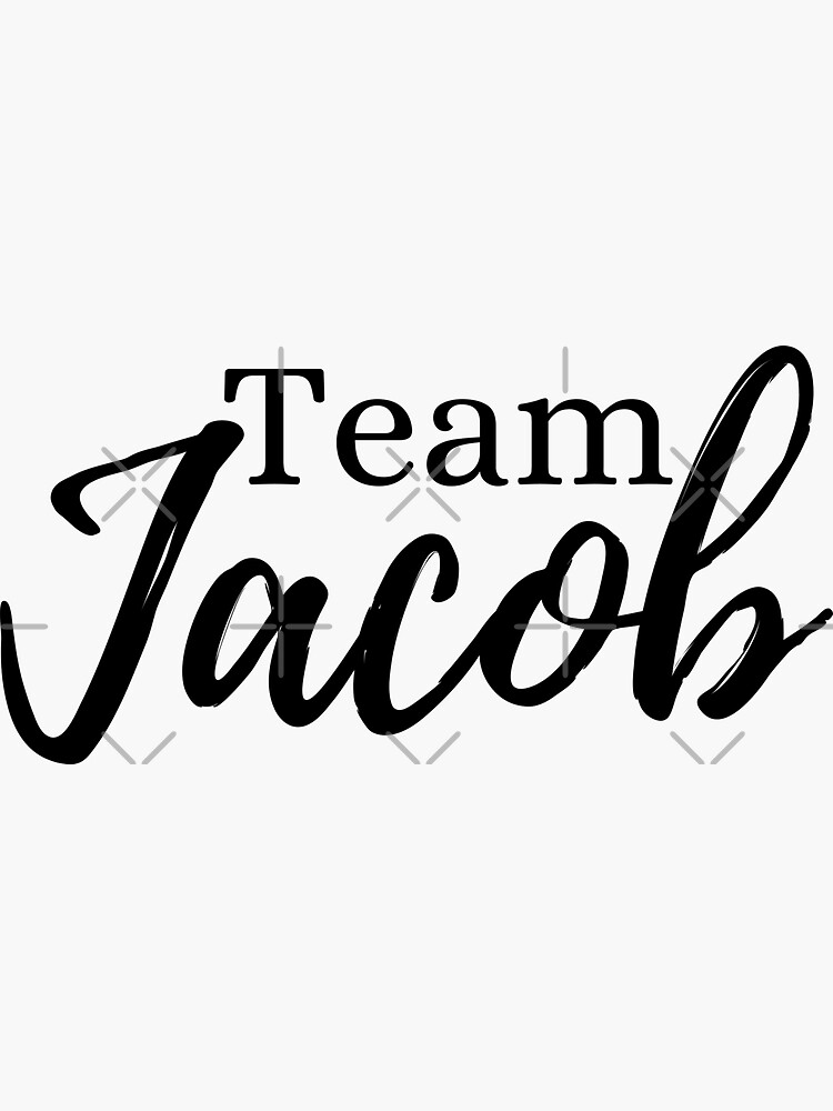 "team jacob" Sticker for Sale by SpiderMonkey913 | Redbubble