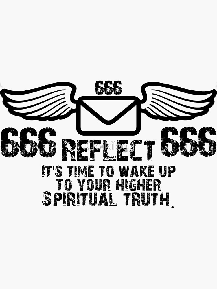 "666 Angel numbers 666,,,reflect.V6666." Sticker for Sale by Chakilogy ...