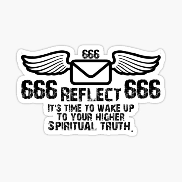 "666 Angel numbers 666,,,reflect.V6666." Sticker for Sale by Chakilogy ...