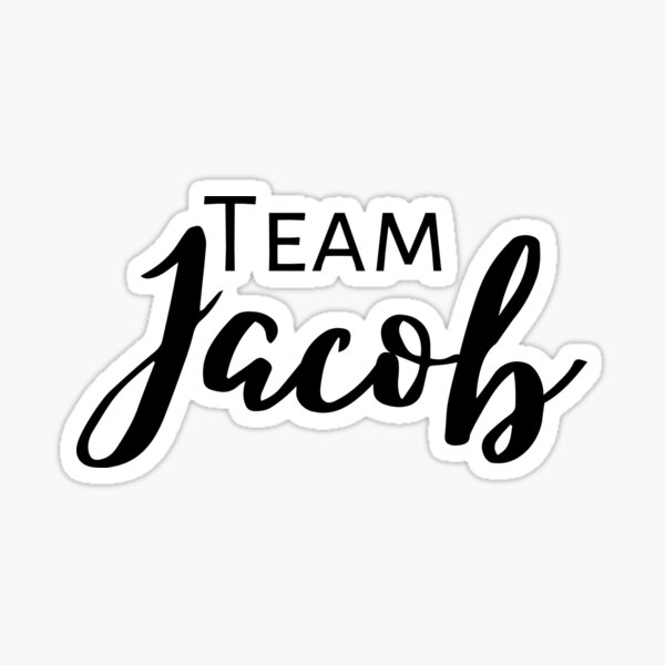 "team jacob" Sticker for Sale by SpiderMonkey913 | Redbubble