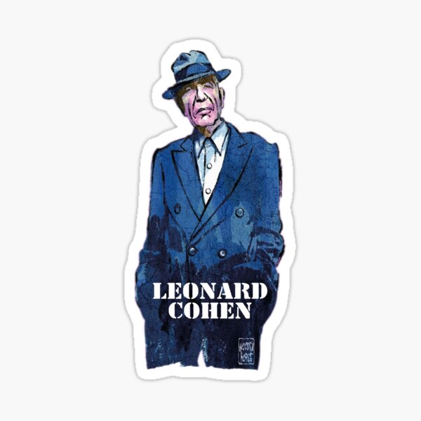"Leonard Cohen Iconic Hat " Sticker for Sale by truly7 | Redbubble