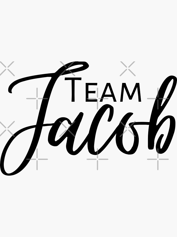 "team jacob" Sticker for Sale by SpiderMonkey913 | Redbubble
