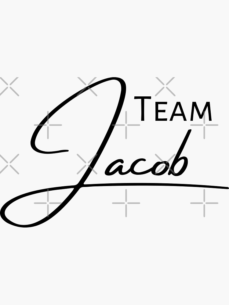"team jacob" Sticker for Sale by SpiderMonkey913 | Redbubble