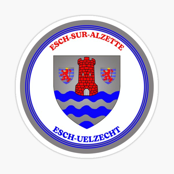 "City of Esch-sur-Alzette Luxembourg" Sticker for Sale by FedSherDesign ...