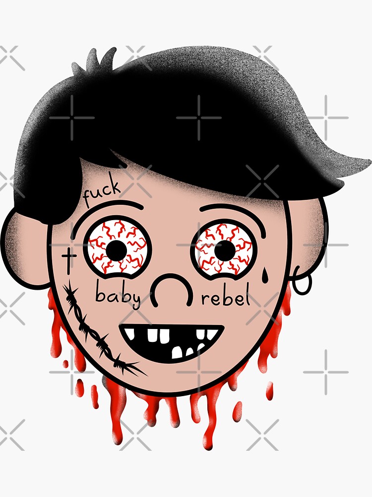 "trapper face" Sticker for Sale by infracuortattoo | Redbubble