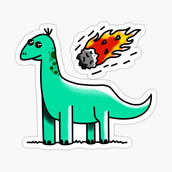 "extinction of dinosaurs" Sticker for Sale by infracuortattoo | Redbubble
