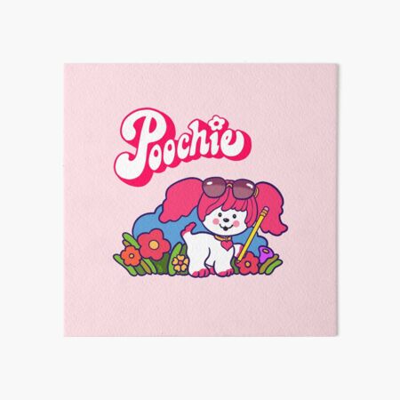 "Poochie and Pencil - Retro 80s Pink Dog" Art Board Print for Sale by ...