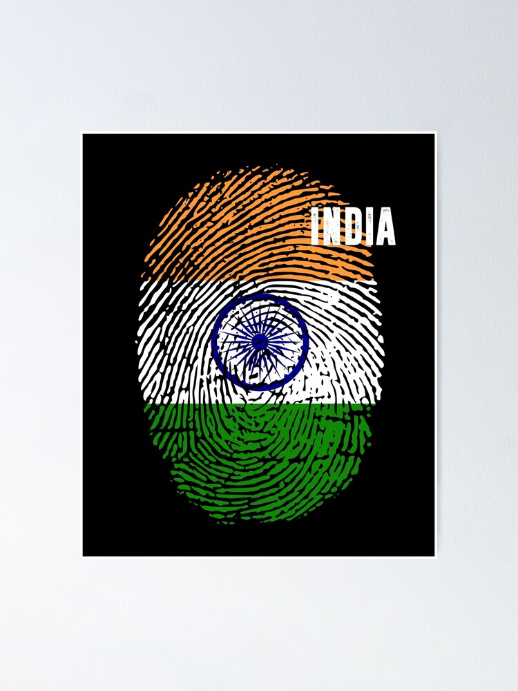 "India Flag Fingerprint DNA Indian" Poster for Sale by PartyShirts1 ...