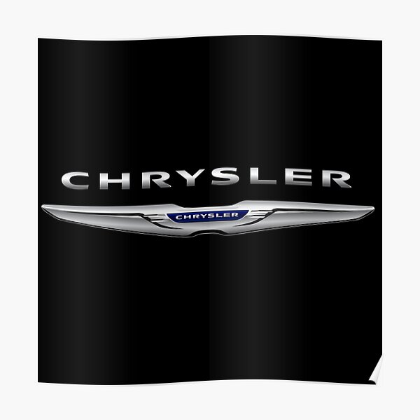 "Luxury Silver-Chrysler-Emblem" Poster for Sale by hanscarroll | Redbubble