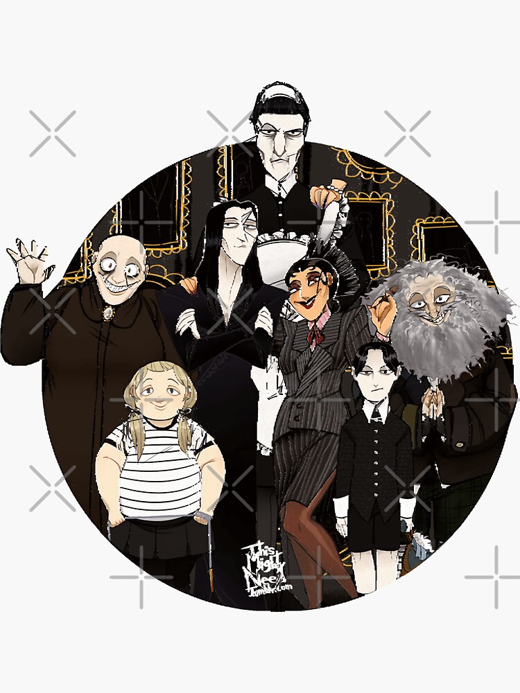 "Lover Gift Adams Family Classic Fan" Sticker for Sale by Biancaaraujo ...