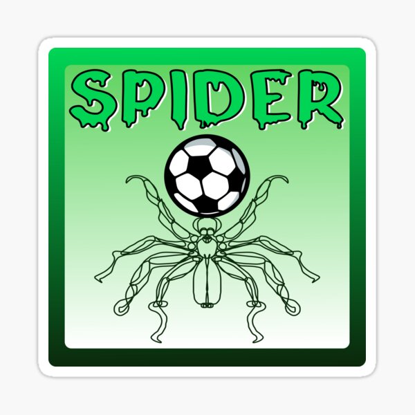 "SOCCER SPIDER" Sticker for Sale by minimalartstory | Redbubble