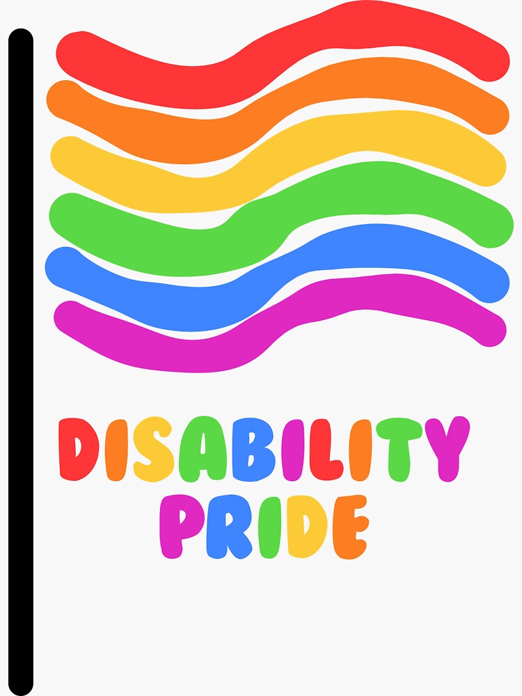 "cute Disability Pride" Sticker for Sale by LunaDesigns11 | Redbubble