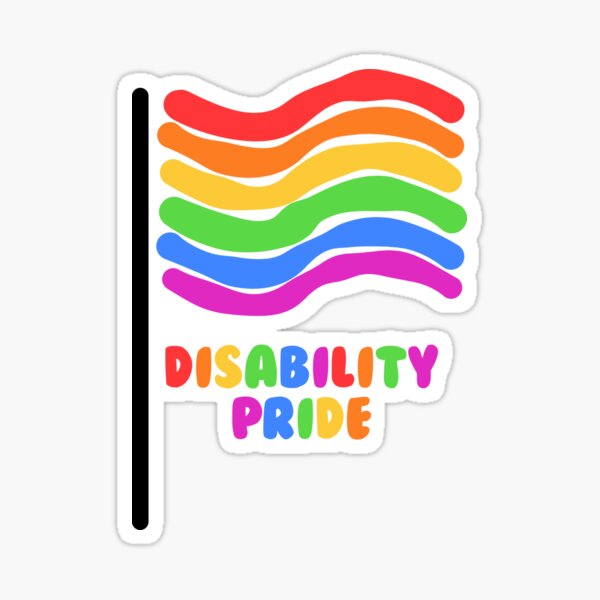 "cute Disability Pride" Sticker for Sale by LunaDesigns11 | Redbubble