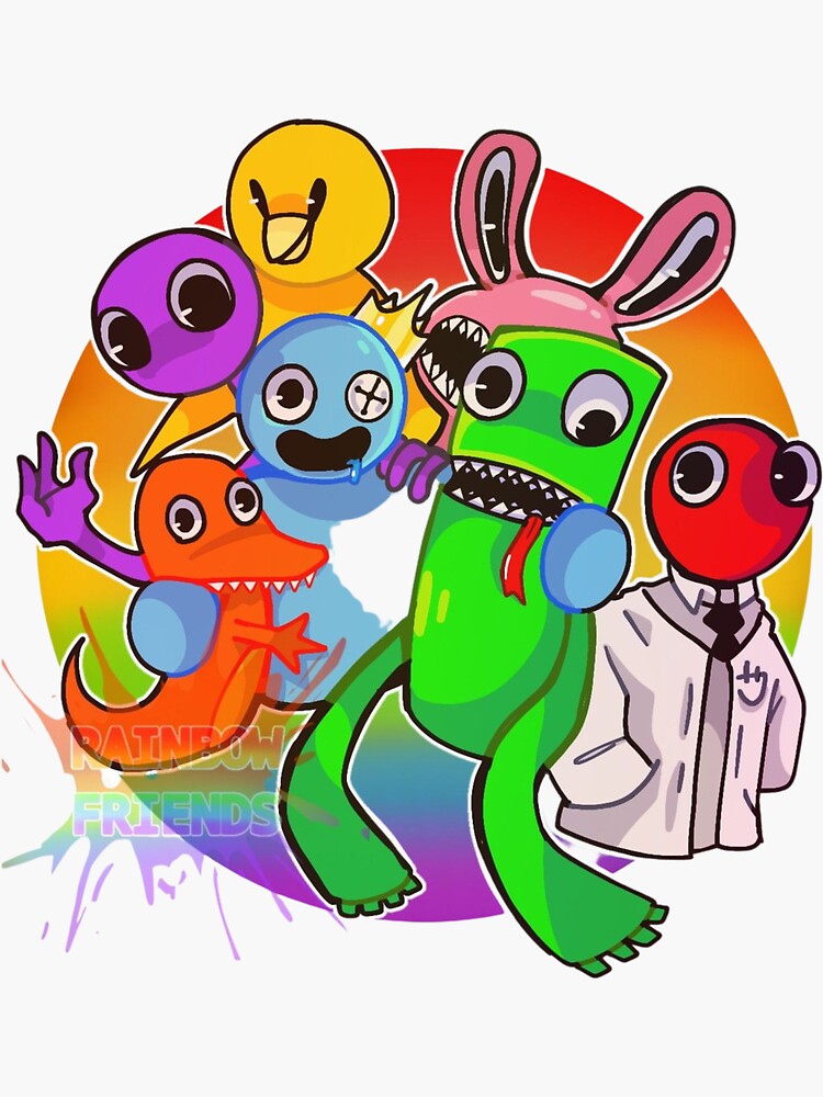 "rainbow friends game" Sticker for Sale by malta-bella | Redbubble