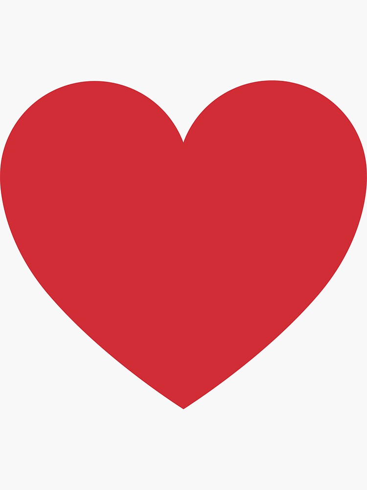 "Simple Red Love Heart" Sticker for Sale by GemsAnatomy | Redbubble