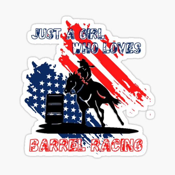 "Barrel racing usa flag " Sticker for Sale by Madjid06design | Redbubble