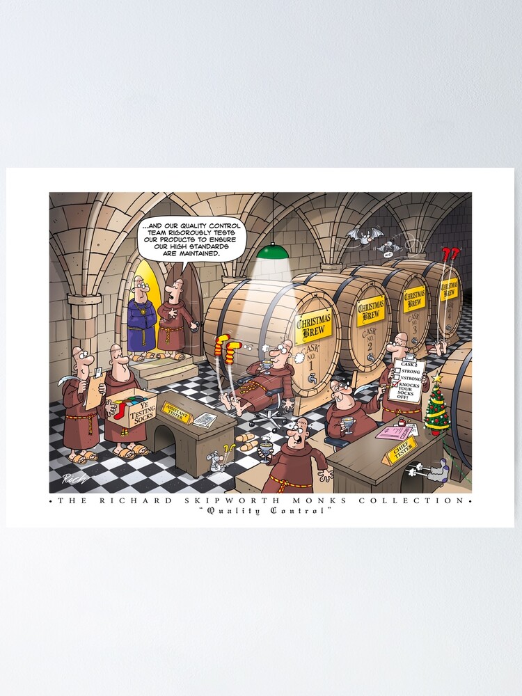 "Rich Skipworth Monks Collection: 'Quality Control'" Poster for Sale by ...