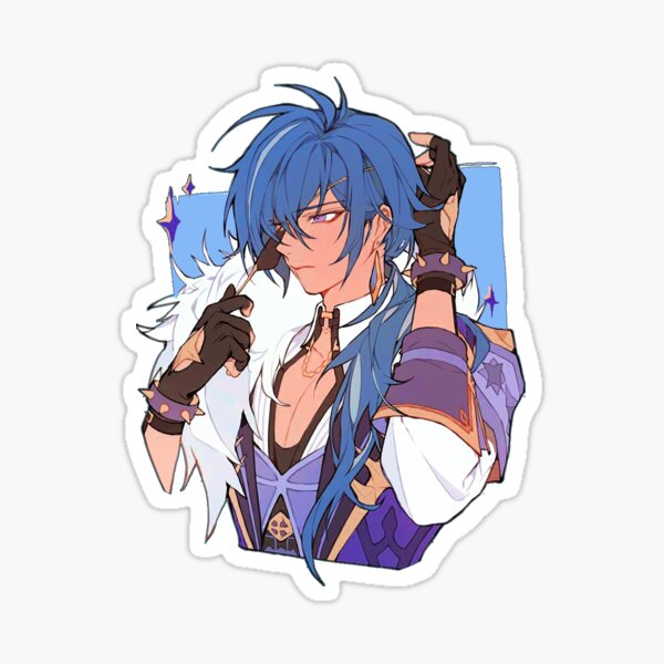 "Portraits of Kaeya" Sticker for Sale by lsdoodles | Redbubble