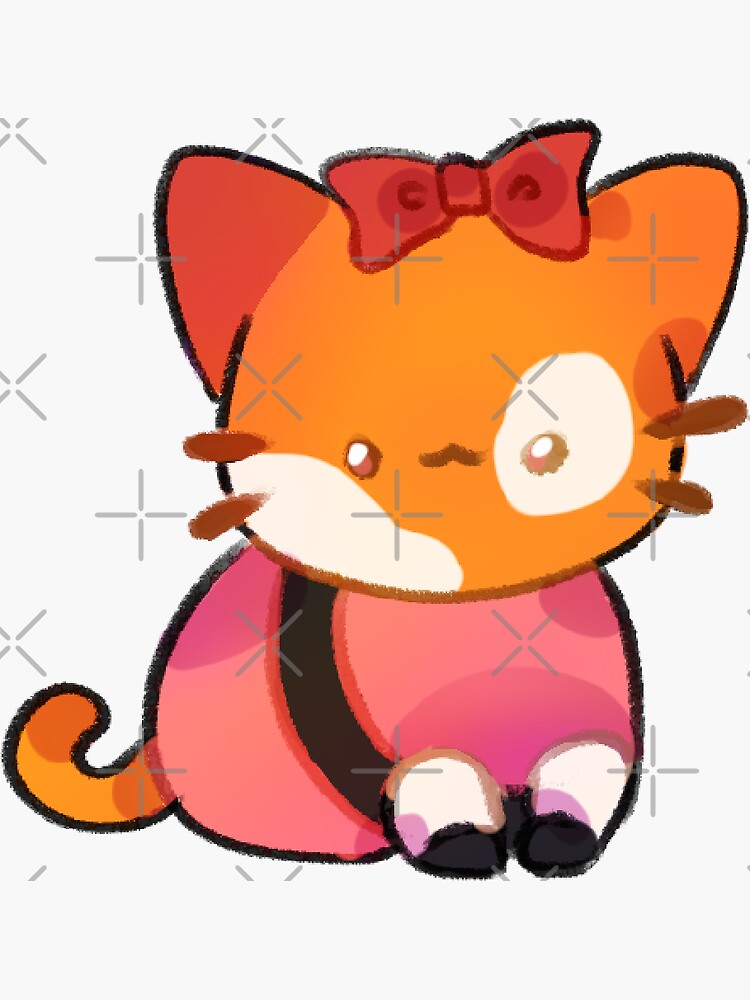 "Powerpuff girls blossom cat" Sticker for Sale by violeteale | Redbubble