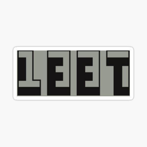 "LEET 1337 SCHOOL IT GEEK" Sticker for Sale by Abouzdesign | Redbubble
