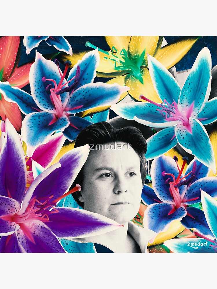 "Harper Lee | To Kill a Mockingbird | Digital Collage" Sticker for Sale ...