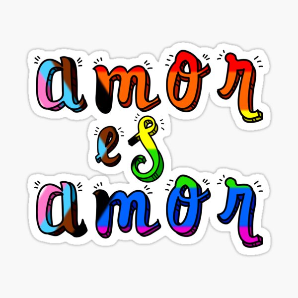 "amor es amor" Sticker for Sale by mikaylart | Redbubble