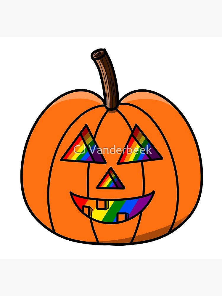 "Rainbow Pride Halloween Jack o Lantern" Poster for Sale by ...