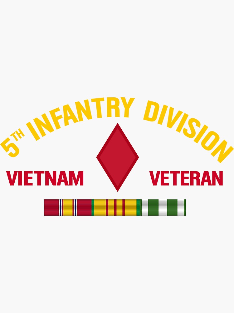 "5th infantry division Vietnam Veteran" Sticker for Sale by Msikdar ...