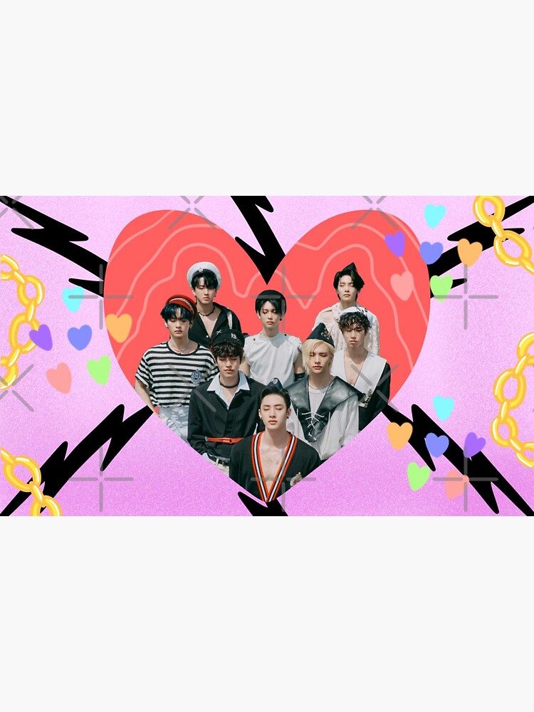 Pegatina «Stray Kids Maxident cartel de corazón SKZ MV kpop grupo de ...