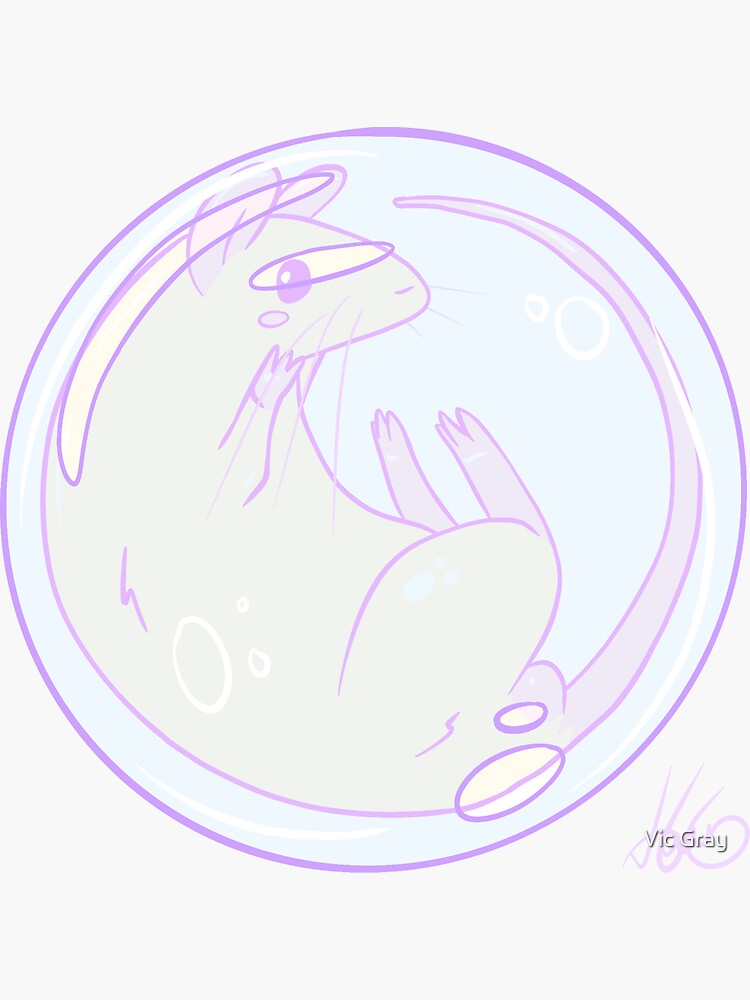 "Bubble Rat" Sticker for Sale by Spoopzilla | Redbubble