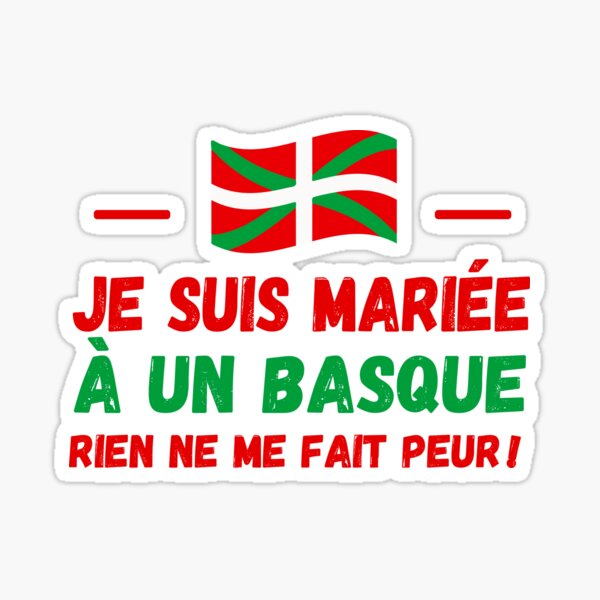 "Basque woman marriage humor" Sticker for Sale by Buddyboutique | Redbubble