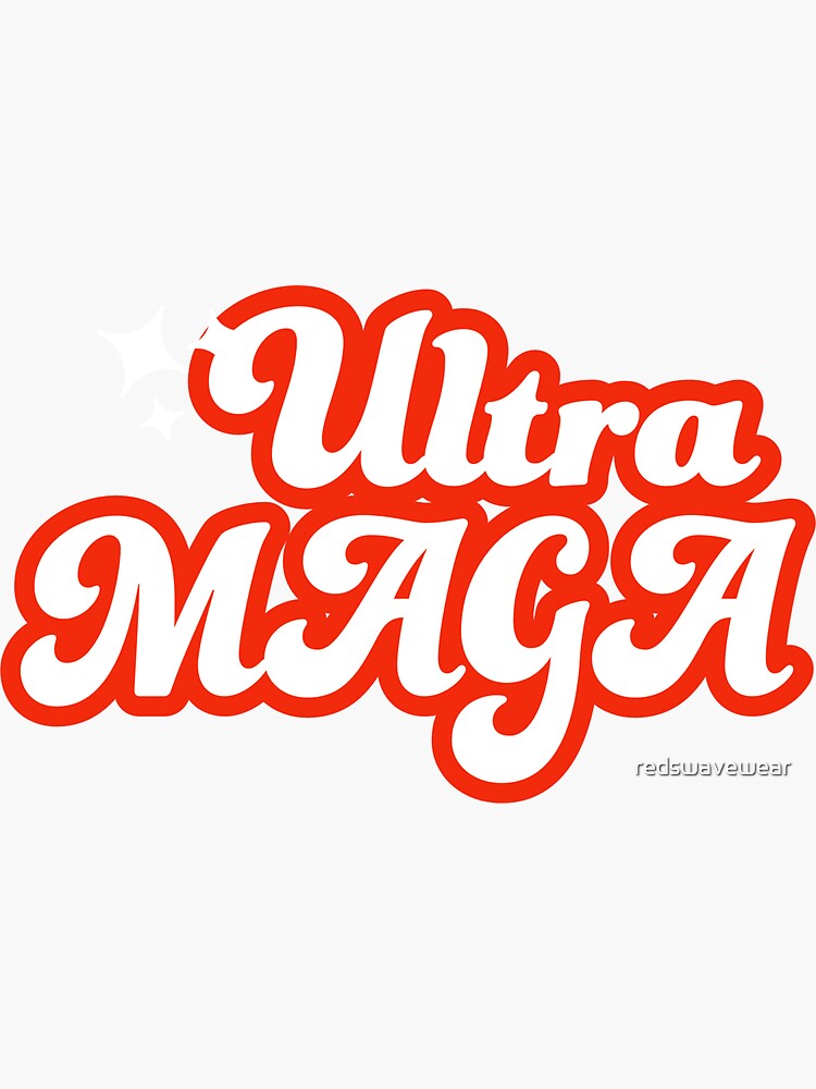 "Red Ultra Maga Logo" Sticker for Sale by redswavewear | Redbubble